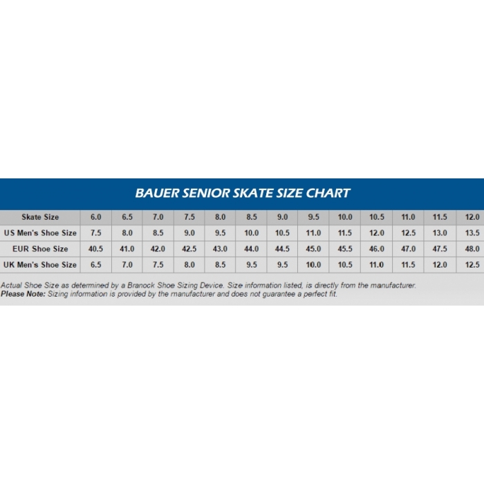 Hockey Skate Sizing Guide
